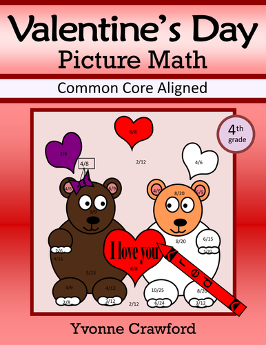 Valentine's Day Color by Number (fourth grade) Color by Multiplication ...