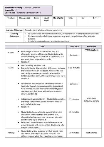 What are Ultimate Questions? | Teaching Resources