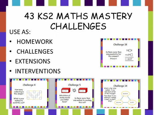 over 100 mastery maths problems | Teaching Resources