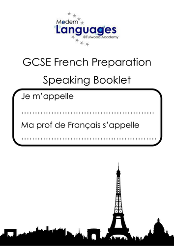New GCSE French Speaking Booklet | Teaching Resources