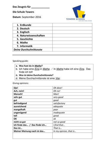 German GCSE Pearson new 2016 Module 1 Unit 1 Startpunkt p6 So ist das ...