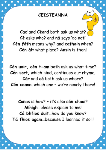 Secondary Irish Gaelic teaching resources | TES