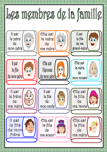 Mon / ma / mes with family members by alexandra7294 - Teaching ...