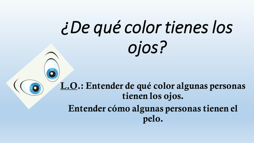 KS3 Eyes and hair / Los ojos y el pelo | Teaching Resources