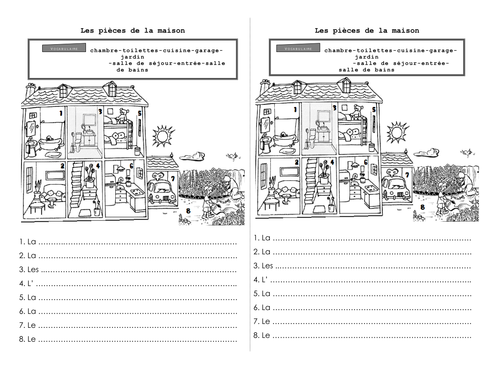 Dictée Ma maison / Dictation My house by kbreizh - Teaching Resources - TES