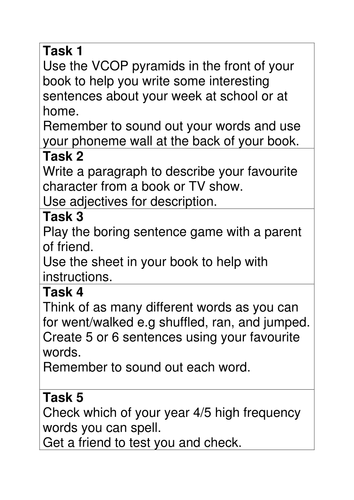 7 fun VCOP games/activities | Teaching Resources