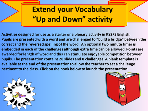 Extend your Vocabulary Up and Down | Teaching Resources