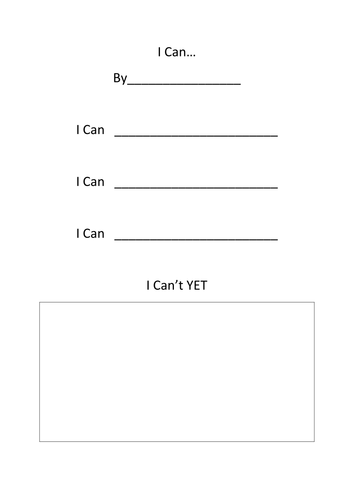 I Can Growth Mindset Lesson | Teaching Resources