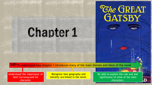 AQA GCE Literature B - 'The Great Gatsby' chapter 1 PPT | Teaching ...