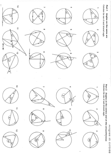 Circle theorems RAG WS | Teaching Resources
