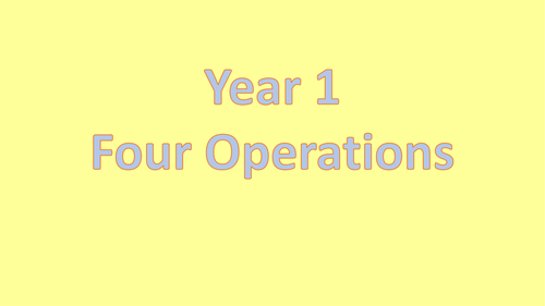 Year 1 Maths Mastery Four Operations | Teaching Resources