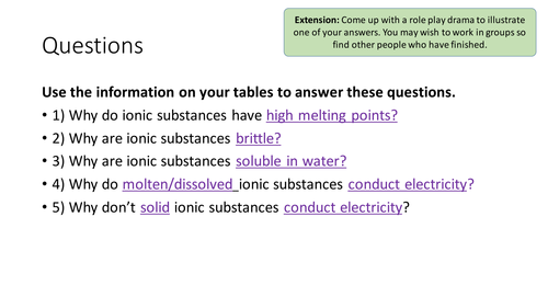 Edexcel 9-1 CC5c Ionic compounds and formulae PAPER 1 PAPER 2 TOPIC 1 ...