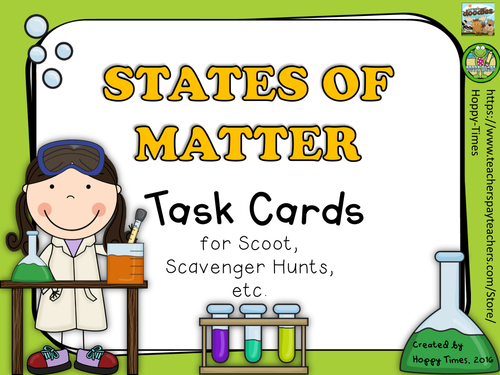 STATES OF MATTER Activity Task Cards | Teaching Resources