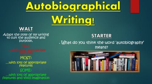 Writing Autobiographies! | Teaching Resources