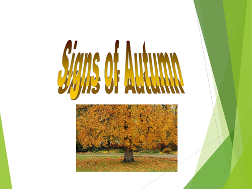 signs of autumn assembly | Teaching Resources