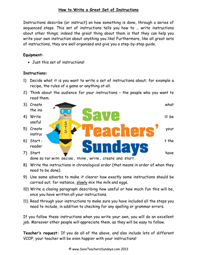 Instructions Comprehension Lesson Plan and Worksheets (2) | Teaching ...