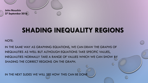 Shading regions (inequalities) | Teaching Resources
