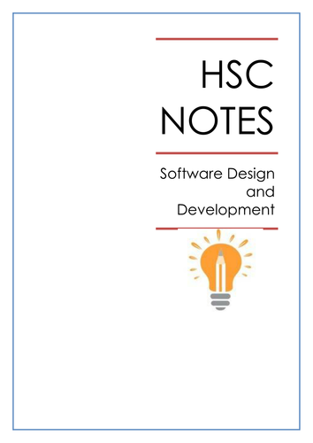 HSC Software Design and Development Notes | Teaching Resources