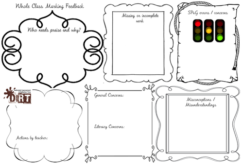 Whole Class Marking Feedback 'Crib sheet' by jodiefoster - Teaching ...