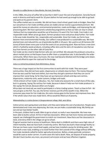 Ethics and Fair Trade | Teaching Resources