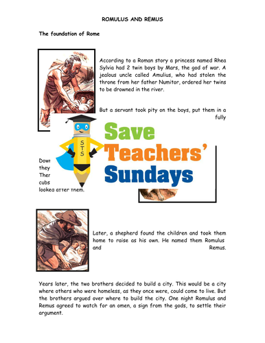 Myths and Legends Comprehension Lesson Plan and Worksheets (1 ...