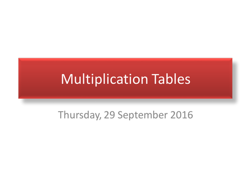 PowerPoint to help students learn their multiplication tables ...