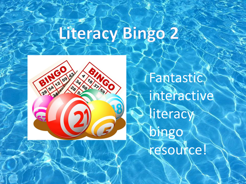 Literacy Bingo Activity with Starters - Ideal for KS2 and KS3 ...