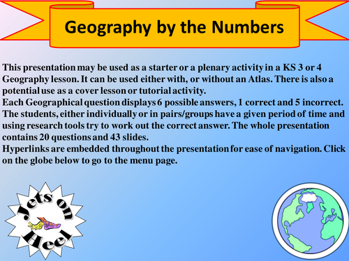Geography by the Numbers | Teaching Resources