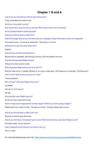 Michael Morpurgo - Cool! - Sample Guided Reading | Teaching Resources Michael Morpurgo - Cool! - Sample Guided Reading | Teaching Resources