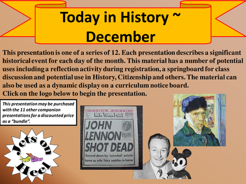 On a December History | Teaching Resources