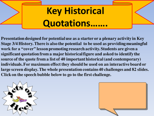 Historical, Quote Unquote | Teaching Resources