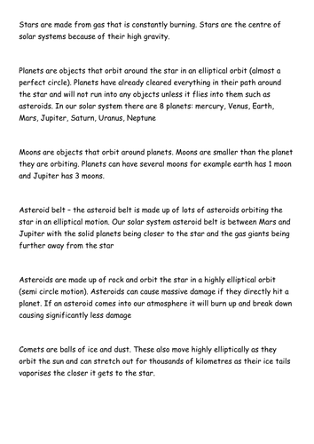 KS3 space lesson | Teaching Resources