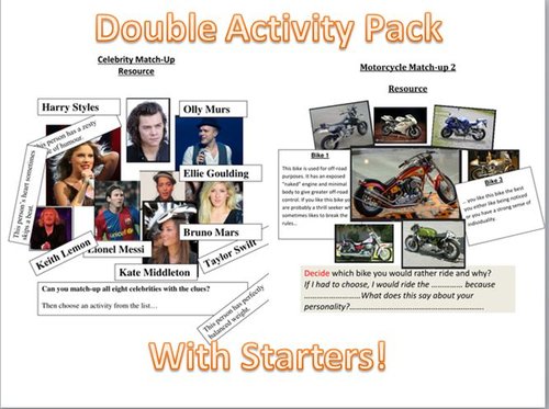 Match-up Activity Double Pack with starters! | Teaching Resources