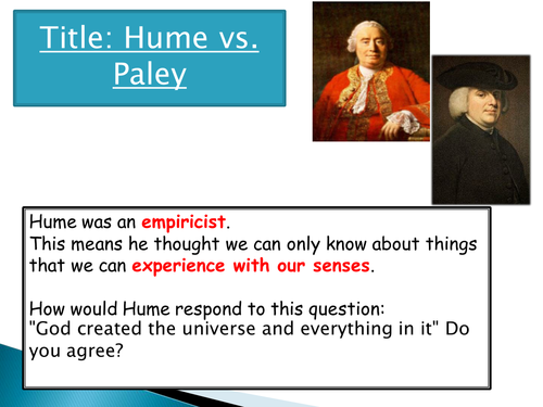 Criticisms of the Design Argument | Teaching Resources