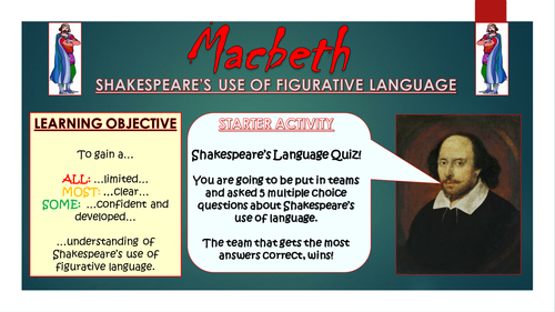 Macbeth: Shakespeare's Figurative Language! | Teaching Resources