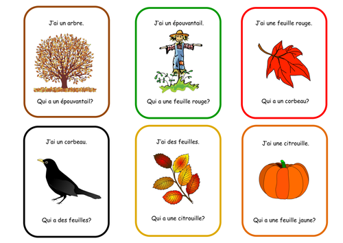 FRENCH - FALL - PARLONS D'AUTOMNE - GAME | Teaching Resources