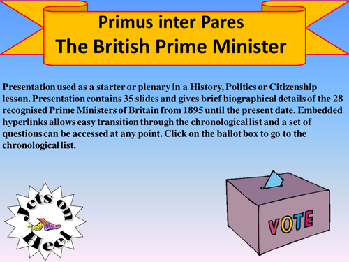 Prime Ministers of Britain, 1900 to today | Teaching Resources