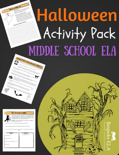 Halloween Activity Bundle for Middle School English Language Arts ...