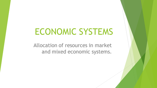 aAllocation of resources (economic systems) | Teaching Resources
