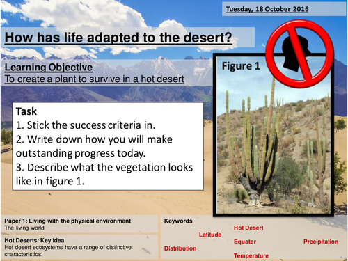 Adaptations in the Hot Desert - AQA 2016 - GCSE - Living World ...