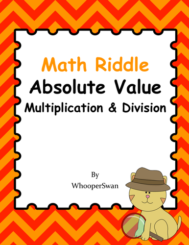 Math Riddle: Absolute Value - Multiplication & Division | Teaching ...
