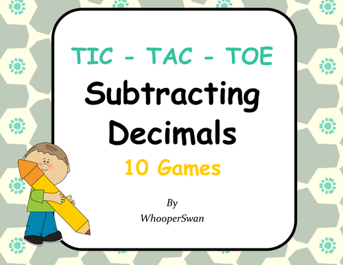 Subtracting Decimals Tic-Tac-Toe | Teaching Resources