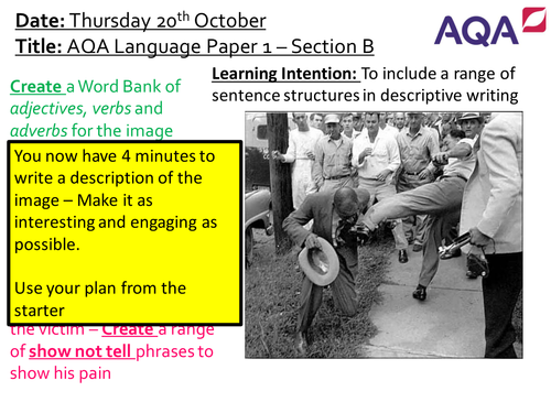 Descriptive And Creative Writing Aqa Language Section B By Sutty6