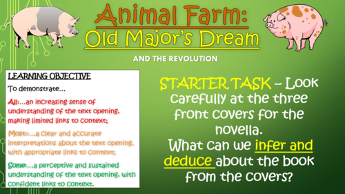 Animal Farm: Old Major's Dream and The Revolution! | Teaching Resources