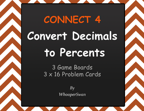 Convert Decimals to Percents - Connect 4 Game | Teaching Resources
