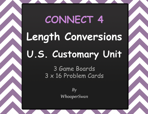 Length Conversions U.S. Customary Unit - Connect 4 Game | Teaching ...