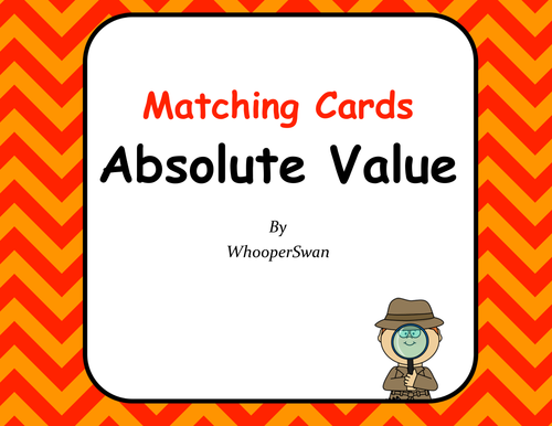 Absolute Value - Matching Cards | Teaching Resources