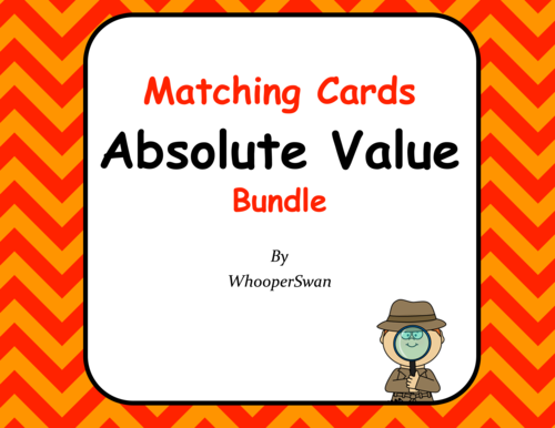 Absolute Value Matching Cards Bundle | Teaching Resources