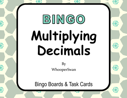 Multiplying Decimals BINGO and Task Cards | Teaching Resources