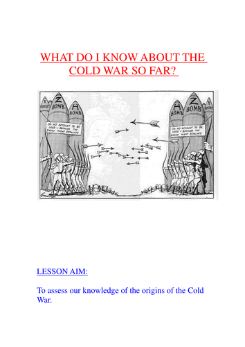 GCSE: Origins of the Cold War Test | Teaching Resources